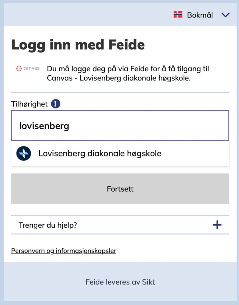Hvordan logge på med Feide - ldh.no